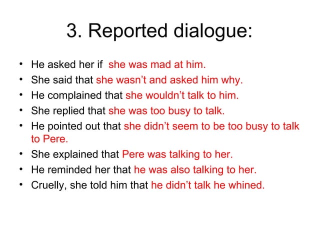 Reported Speech Practice And Theory | PPT