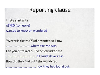 Reported speech questions.13