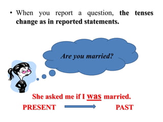 Reported speech questions | PPTX