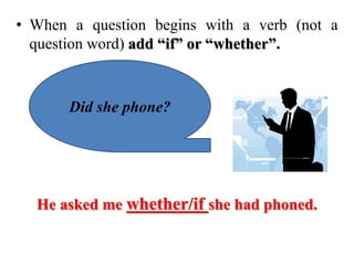 Reported speech questions | PPTX