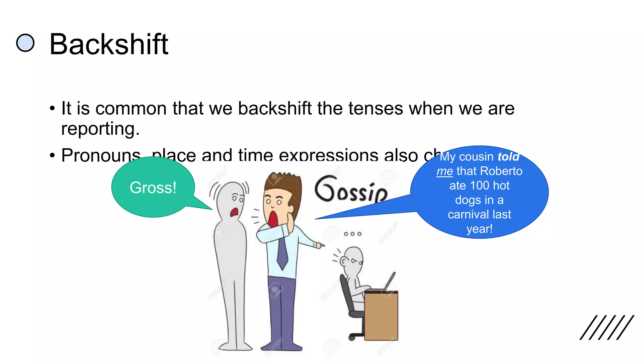 Reported speech and reporting verbs | PPTX