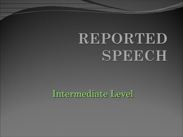 Reported speech statements questions and commands | ODP | Tennis | Sports