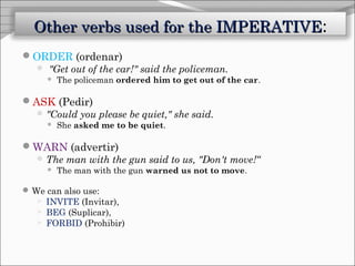 Reported speech statements questions and commands | ODP