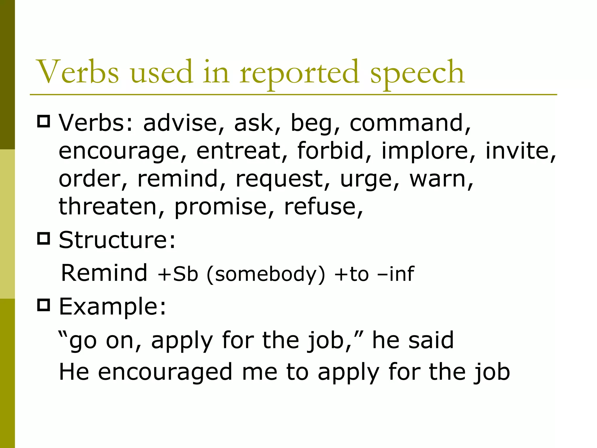 Reported+speech+suggest,offer+and+other | PPT