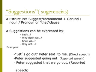Reported+speech+suggest,offer+and+other | PPT
