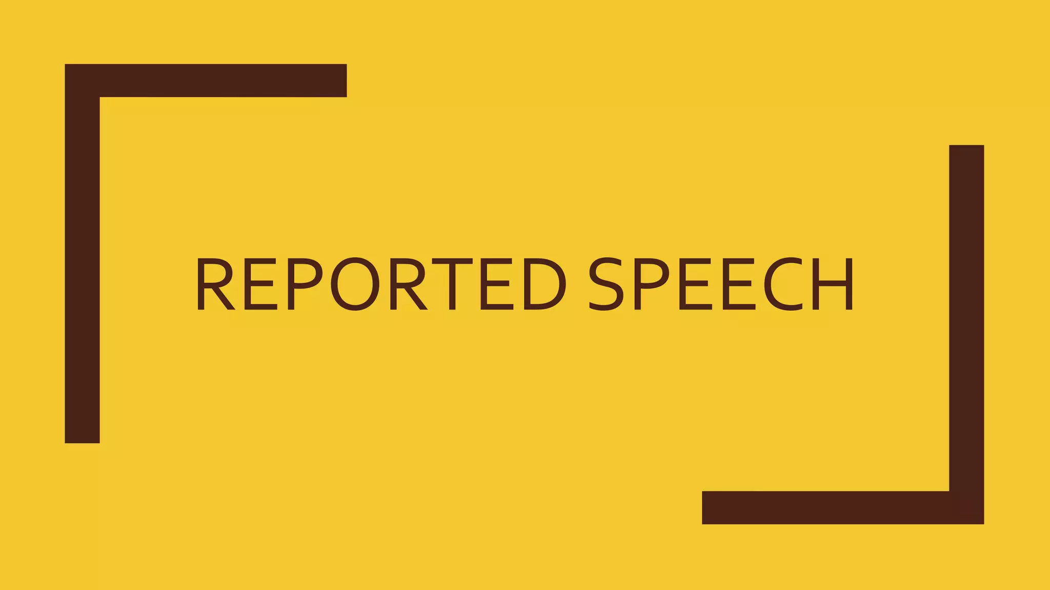 Reported speech | PPTX