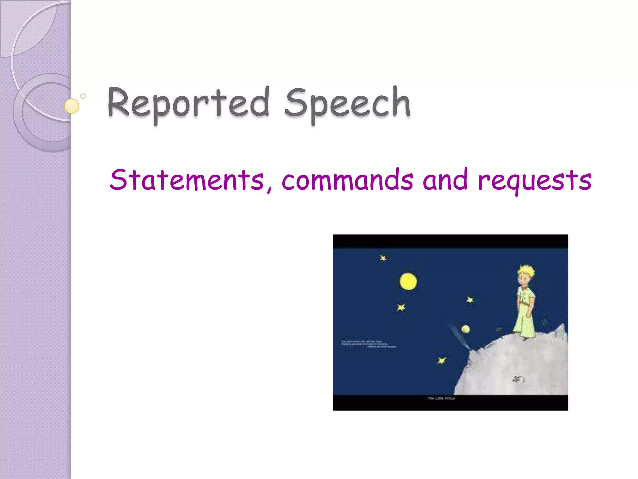 Reported statements, commands and requests | PPTX