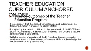 teacher education curriculum | PPTX