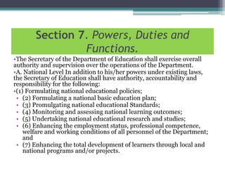 Organizational Structure of DEPED | PPTX