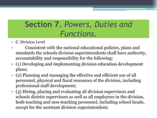 Organizational Structure of DEPED | PPTX