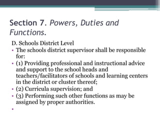 Organizational Structure of DEPED | PPTX