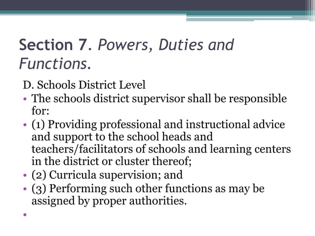 Organizational Structure of DEPED | PPTX | Professional School ...