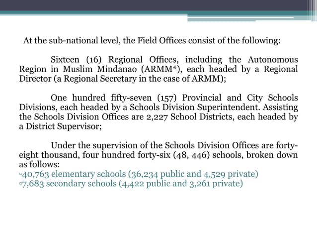 Organizational Structure of DEPED | PPTX | Professional School ...