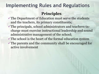 Organizational Structure of DEPED | PPTX