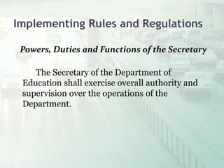 Organizational Structure of DEPED | PPTX