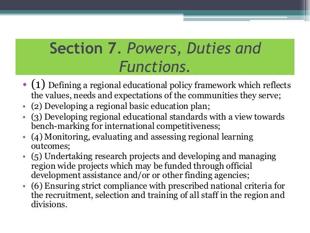 Organizational Structure of DEPED