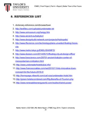 Report enbe final project - underwater town | DOCX