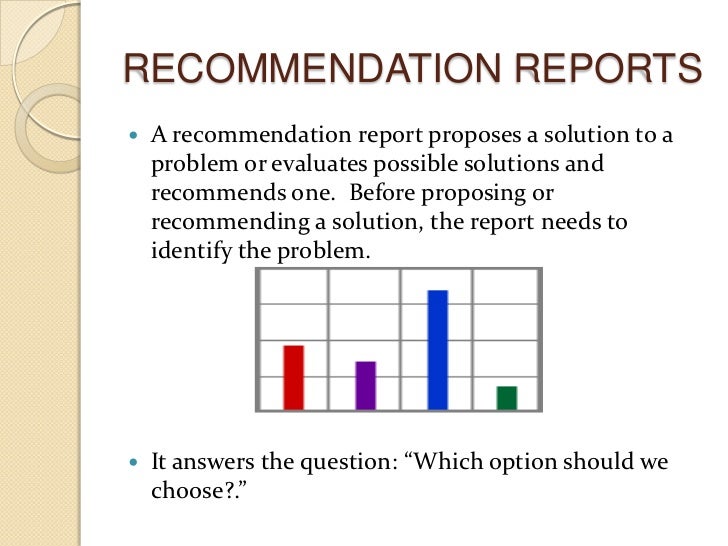 REPORT (RECOMMENDATION REPORT)