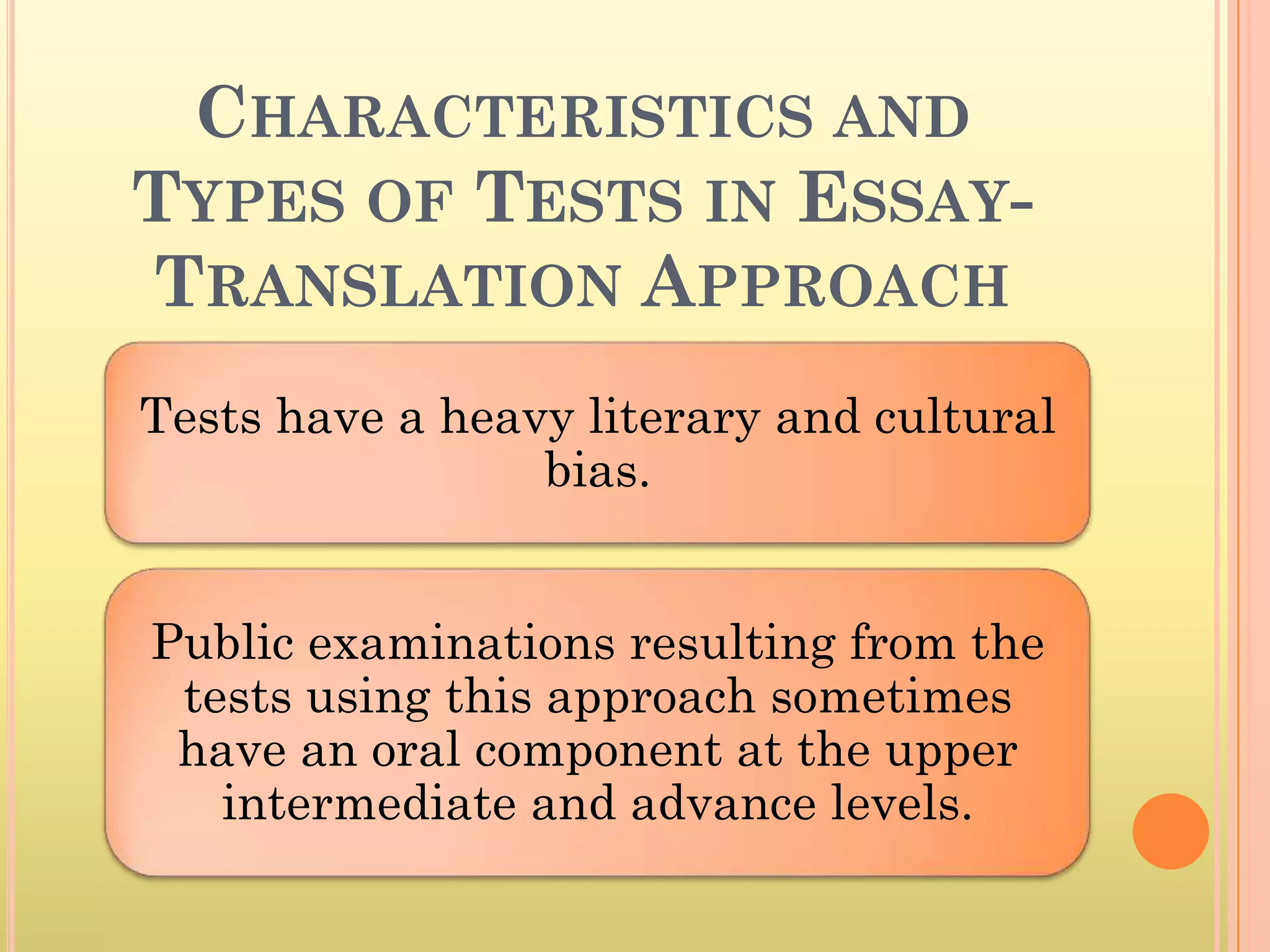 Language Testing: Approaches and Techniques | PPTX