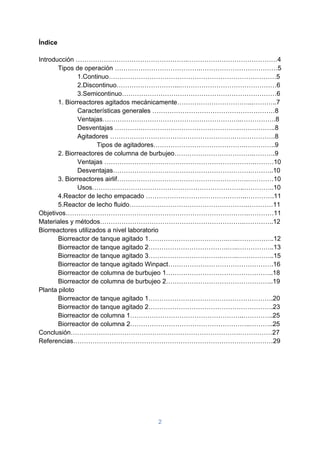 Reporte practica 1 biorreactores | PDF