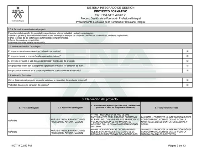 Reporte proyecto formativo 686783 | PPT