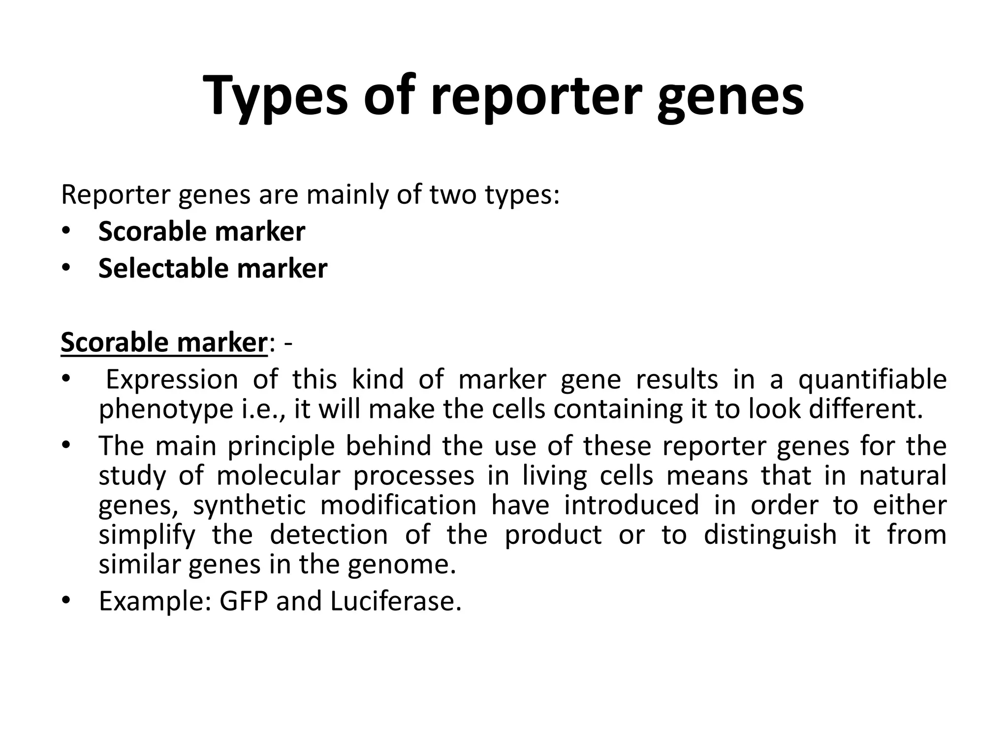 Reporter genes | PPTX