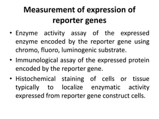 Reporter genes | PPTX