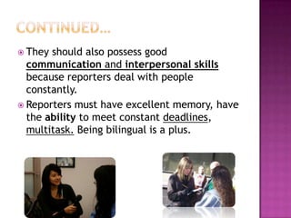 Reporter presentation | PPTX