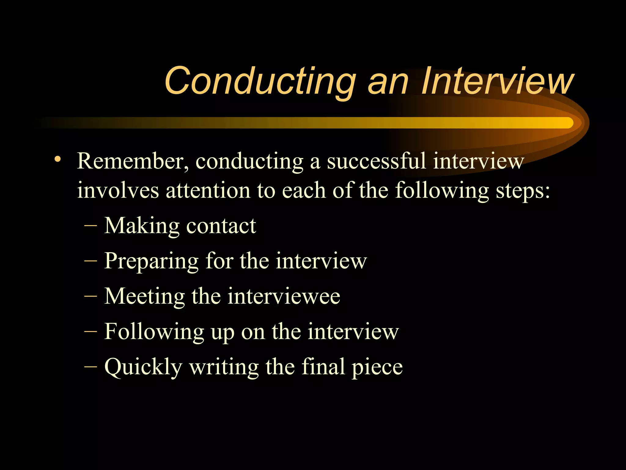 Reporter's interview | PPT