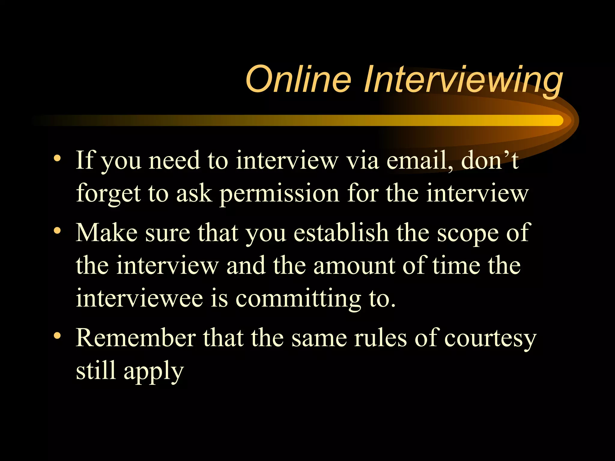 Reporter's interview | PPT