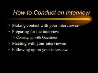 Reporter's interview | PPT