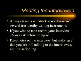 Reporter's interview | PPT