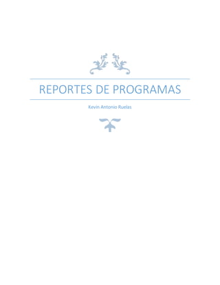 Reportes de programas | PDF
