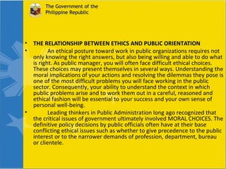Report ethics in government service | PPT