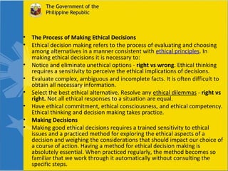 Report ethics in government service | PPT