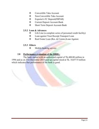 Report exploring the Managerial Activities of DBBL | PDF