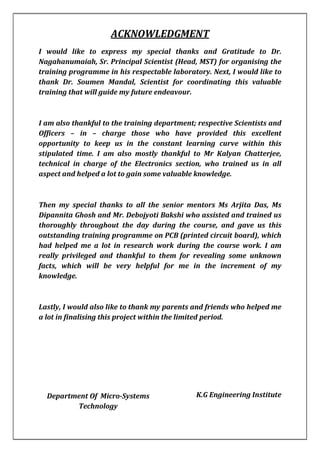 Report on PCB designing and fabrication by Prince Rohan | PDF