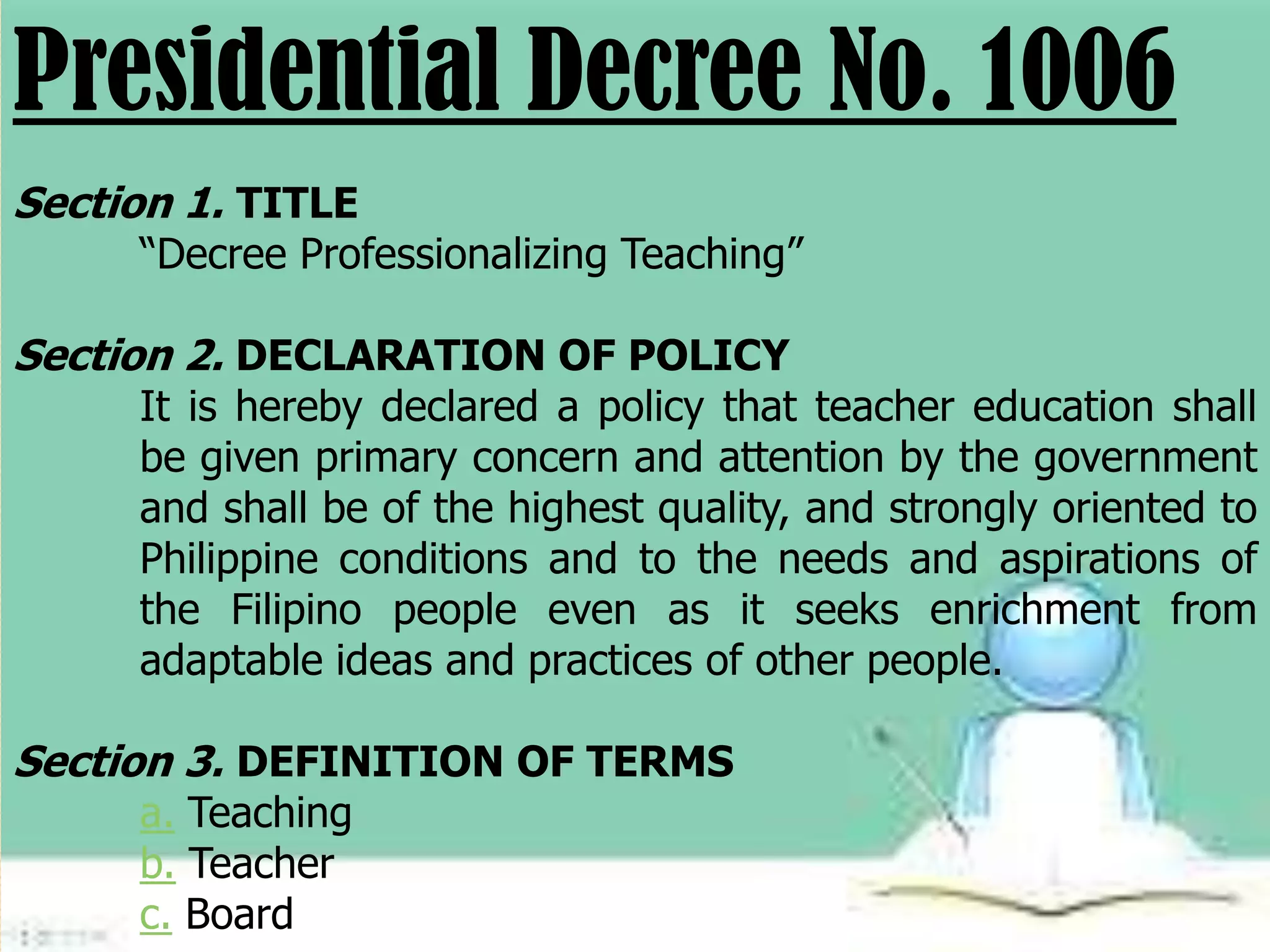 Educ16 Report (The Professionalization of Teaching) | PPTX