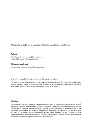 Global Energy Savings from High Efficiency Distribution Transformers | PDF