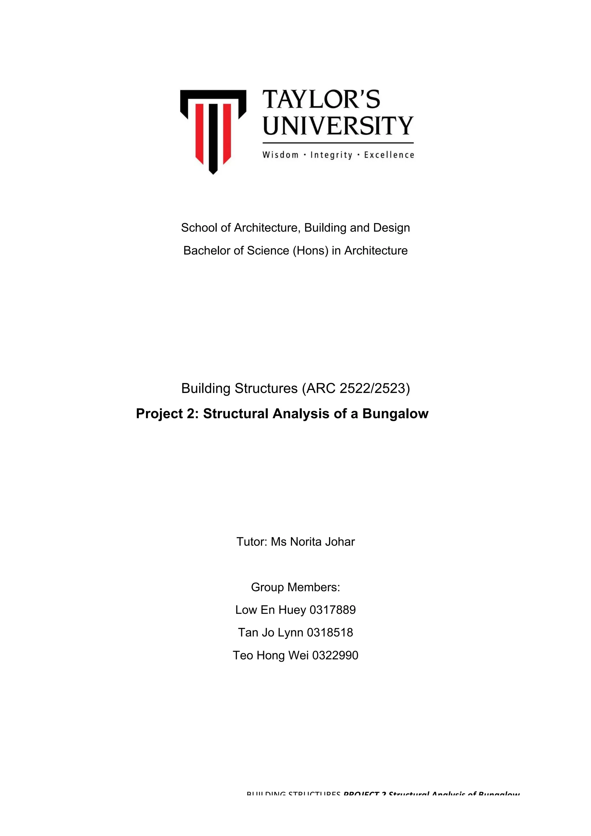 BUILDING STRUCTURE FINAL REPORT | PDF