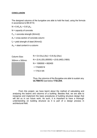BUILDING STRUCTURE FINAL REPORT | PDF