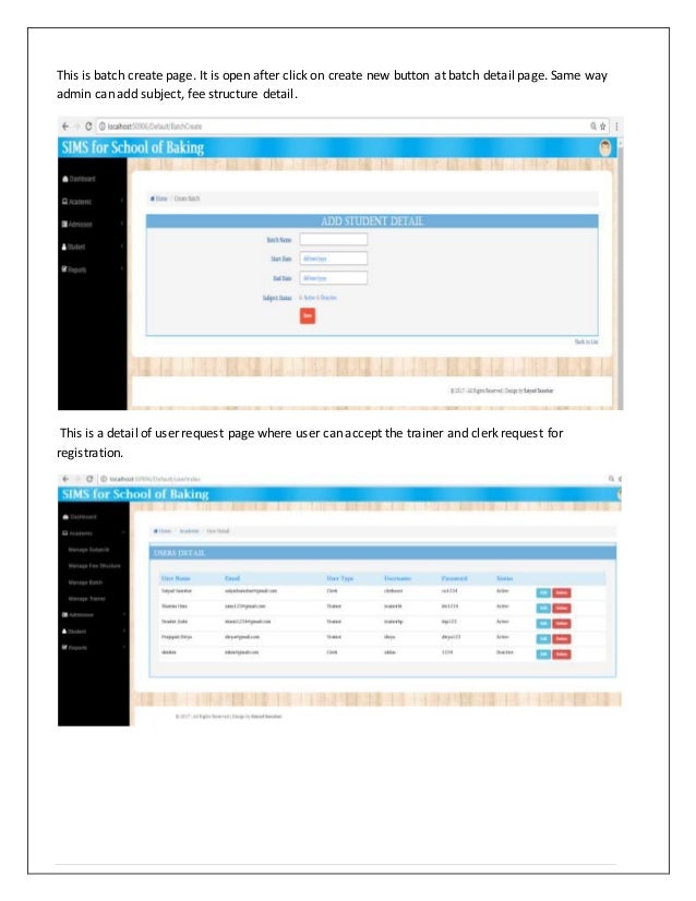 Sims(Student Information management System)