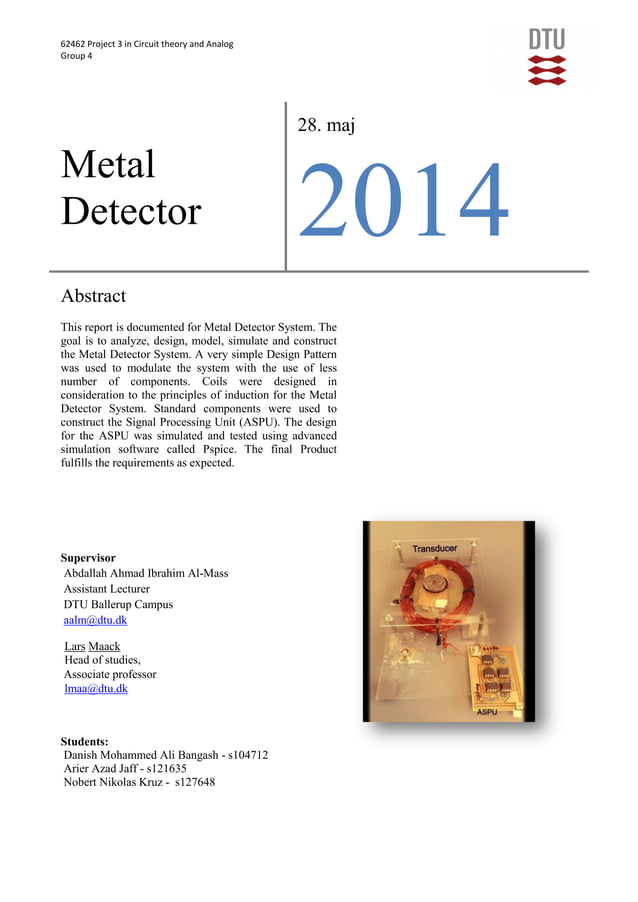Metal Detector Project | PDF | Consumer Electronics | Technology ...