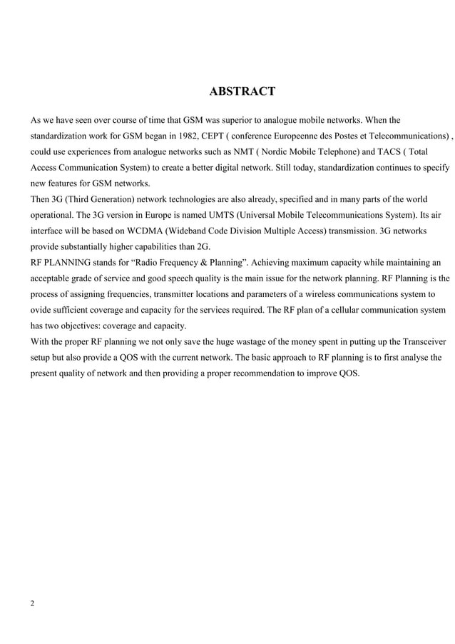 RF Planning and Optimization in GSM and UMTS Networks | PDF