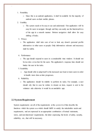 Food donation project report I | DOCX