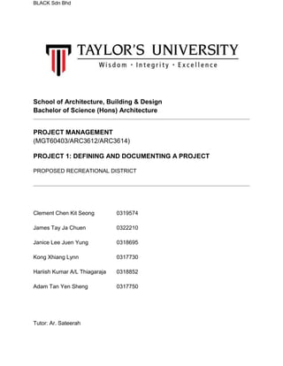 Project Management Project 1 | PDF