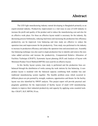 Design of facilty Layout of a LED bulb Production sysem | PDF