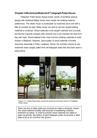 Asian Architecture - Telegraph Poles House Case Study Report | DOCX