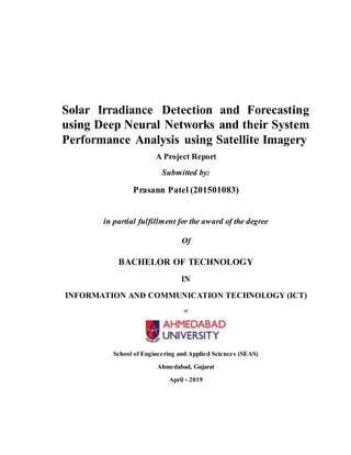Solar Isolation Forecasting using Deep Neural Networks | DOCX | Weather ...