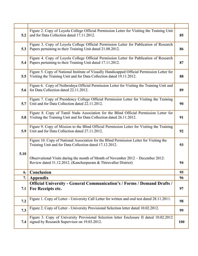 PhD Annual Report first page & detailed table of contents | DOCX ...